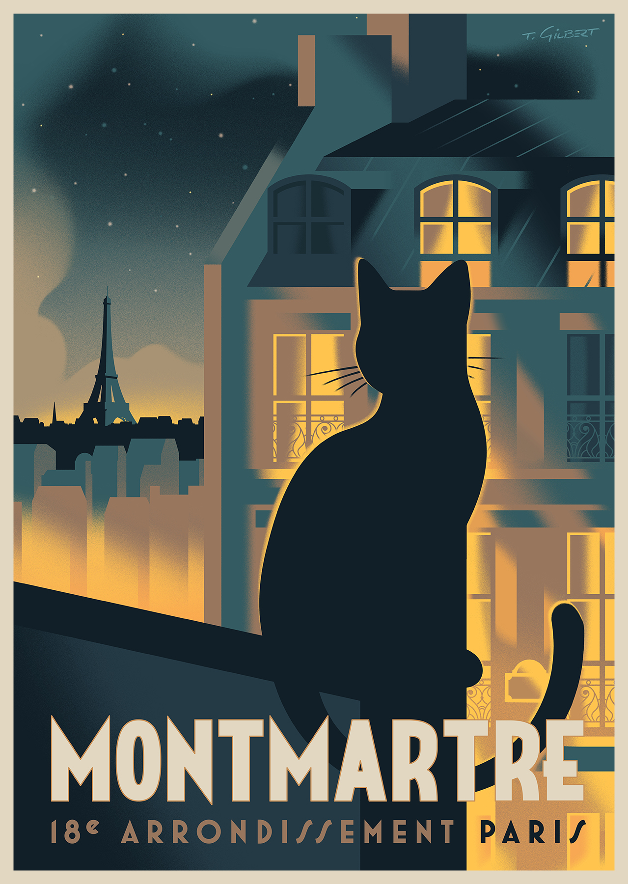 Montmartre, Paris | Poster By Gilbert_posters