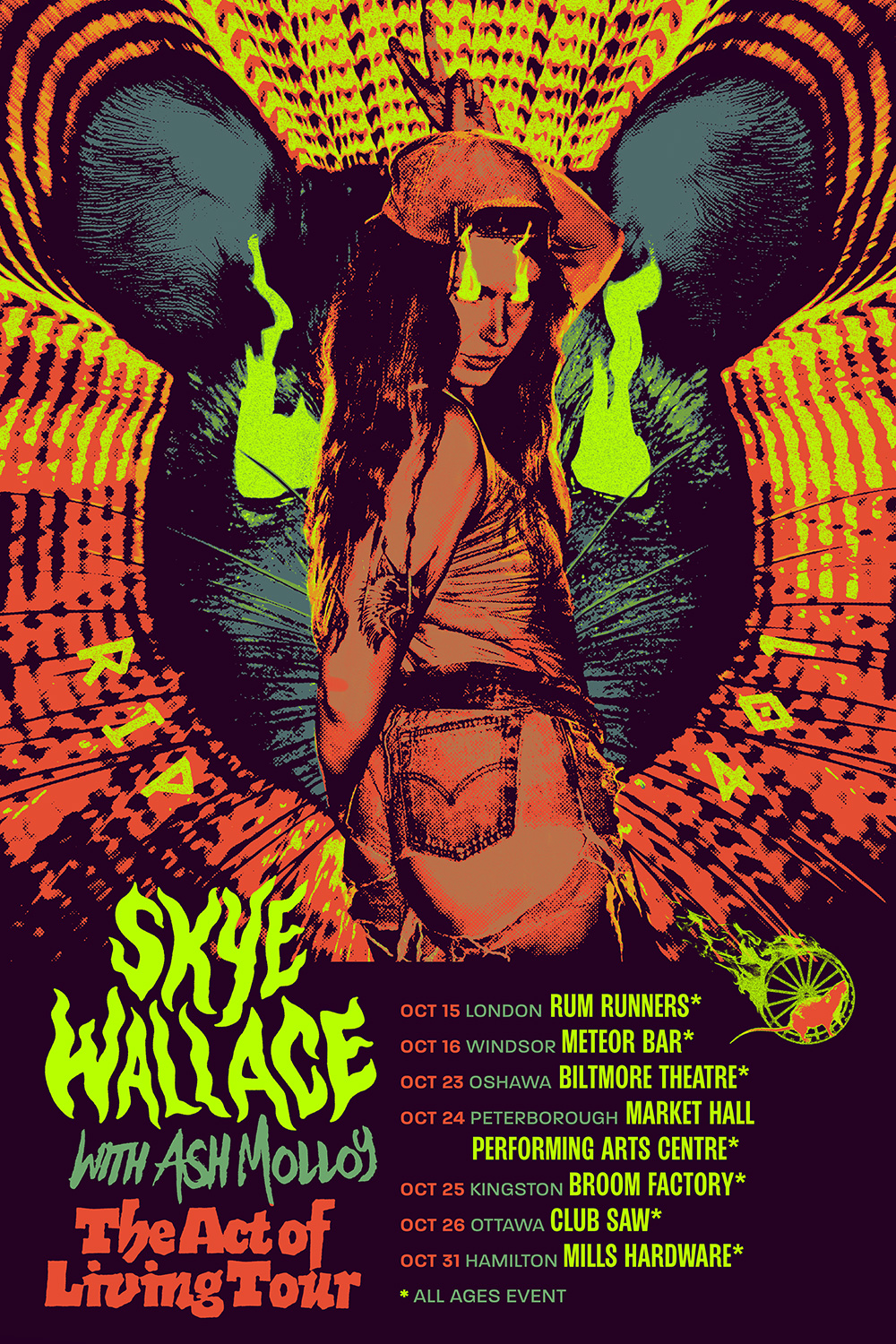 Skye Wallace: The Act Of Living Tour | Poster By John Godfrey