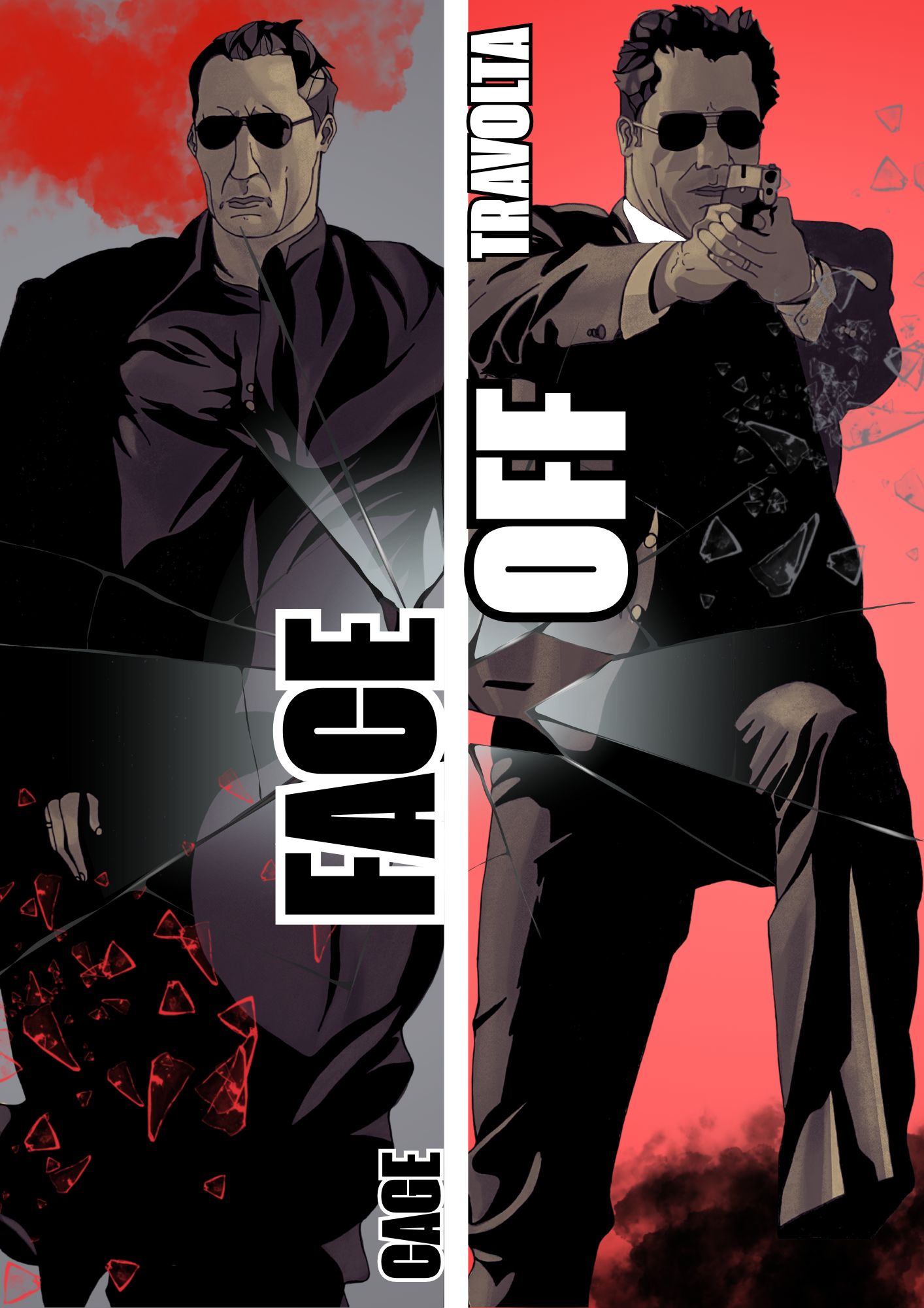 FACE OFF Variant Poster | Poster By Luiz Tavares Art