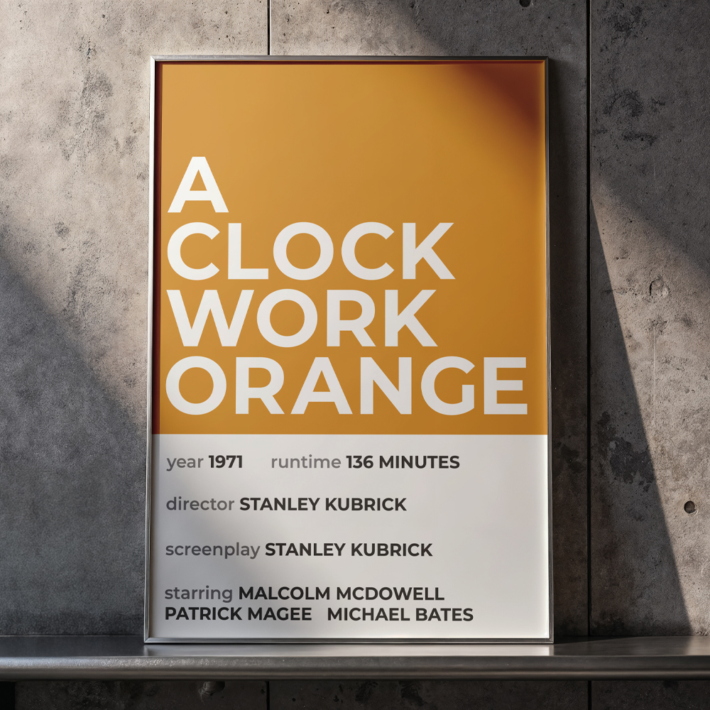 A CLOCKWORK ORANGE / CINEMA PANTONE | Poster By Mauricio Vásquez