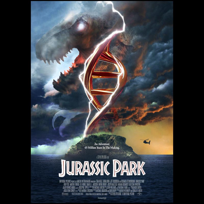 Jurassic Park (1993) | Poster By TheImaginativeHobbyist